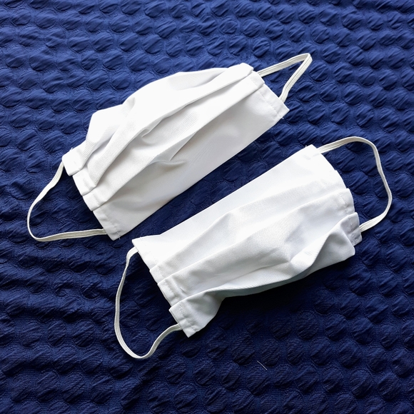 Other | 2 Pack White Face Masks Handmade Washable Cloth | Poshmark